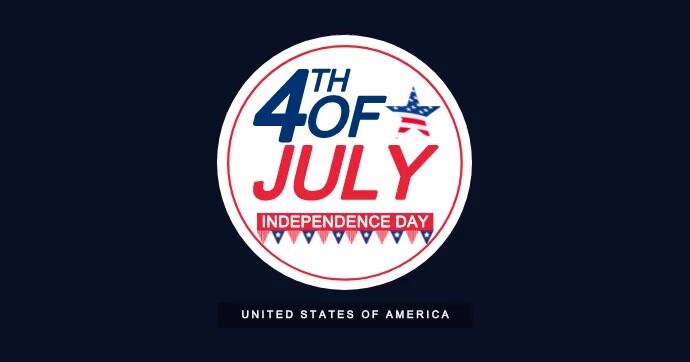 Copy of Black Modern & Minimal Happy 4th Of July Gamb | PosterMyWall