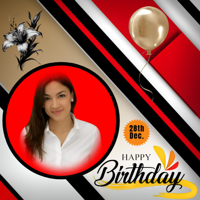 Black Modern & Minimal Happy Birthday Photograph Instagram Post ...