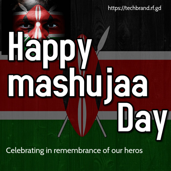 Copy of Black Modern & Minimal Happy Mashujaa Day Kenya Instagram Post ...