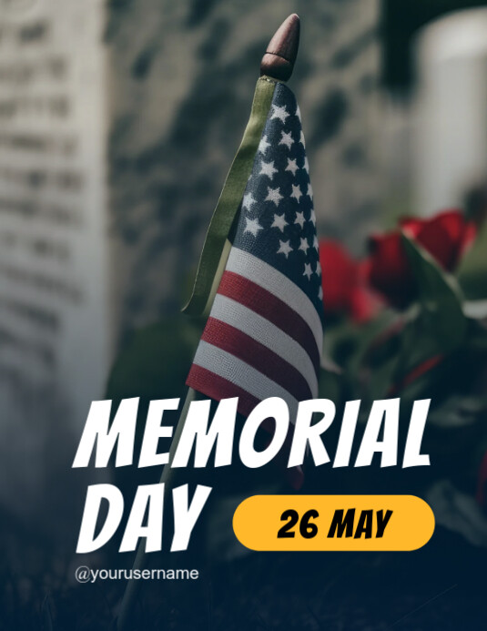 Copy of Black Modern & Minimal Happy Memorial Day Flyer Flyer (us ...