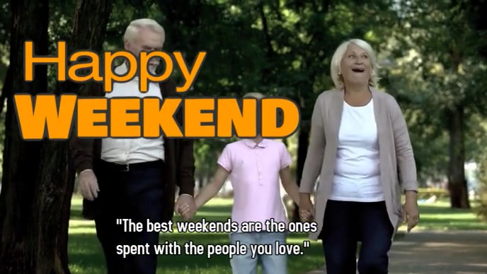 Black Modern & Minimal Happy Weekend Youtube Thumbnail Template ...
