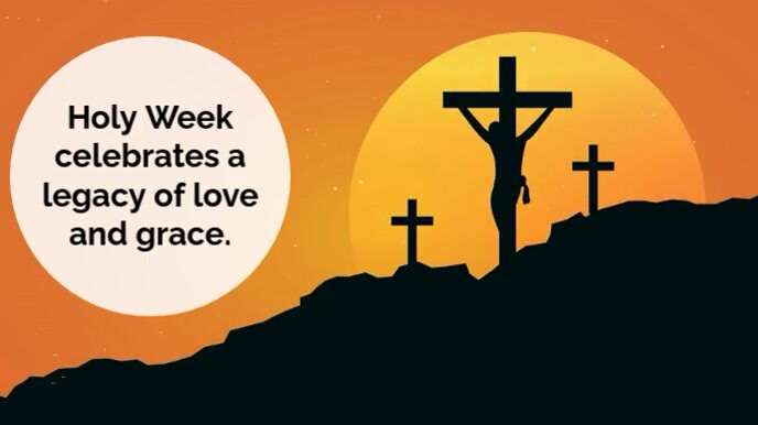 Copy of Black Modern & Minimal Holy Week Inspiration Digital Display ...