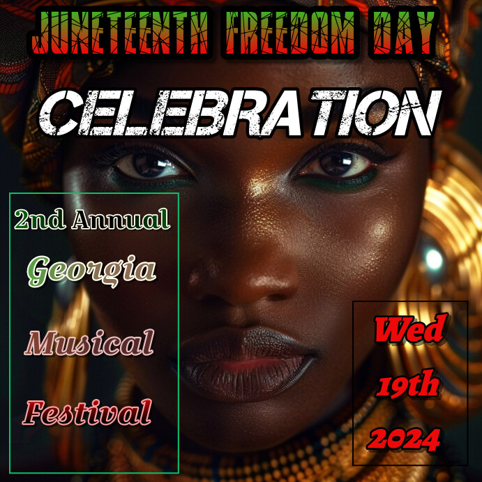 Plantilla de Black Modern & Minimal Juneteenth Instagram | PosterMyWall