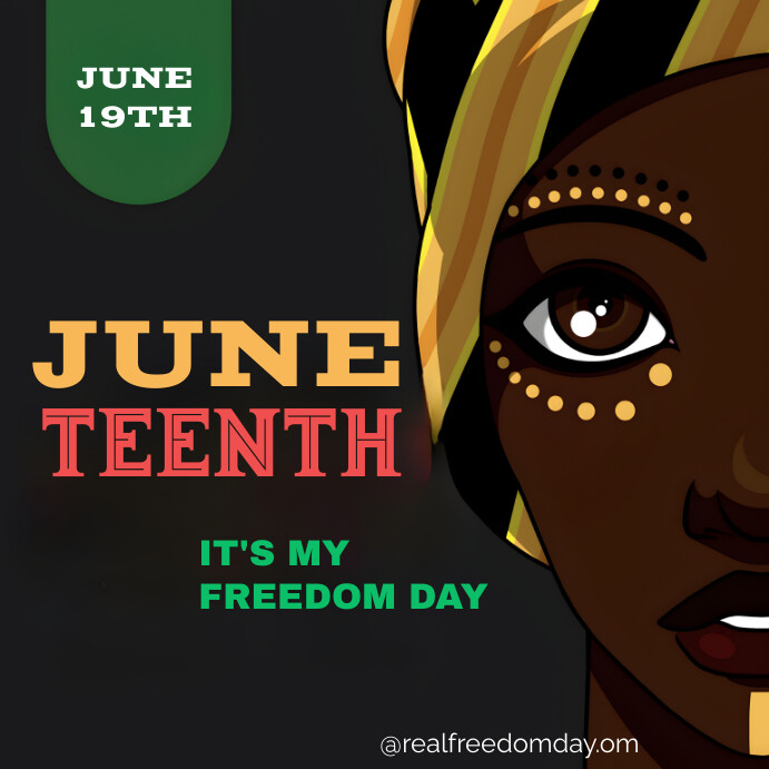 Black Modern & Minimal Juneteenth Instagram Template | PosterMyWall