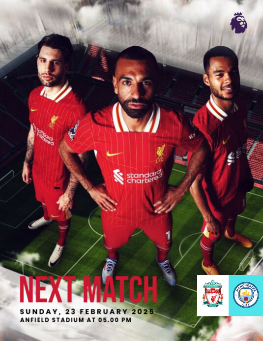 Copy of Black Modern & Minimal Liverpool Next Match Flyer (us Letter ...