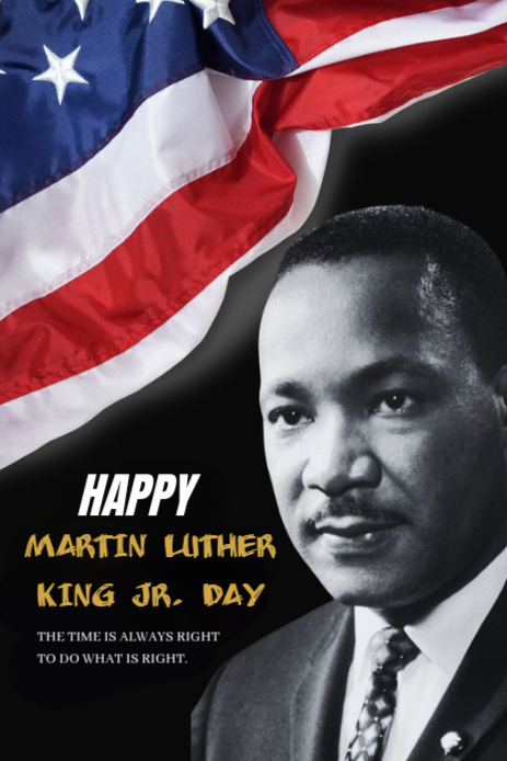 Black Modern & Minimal Martin Luther King Day Pinterest Graphic ...