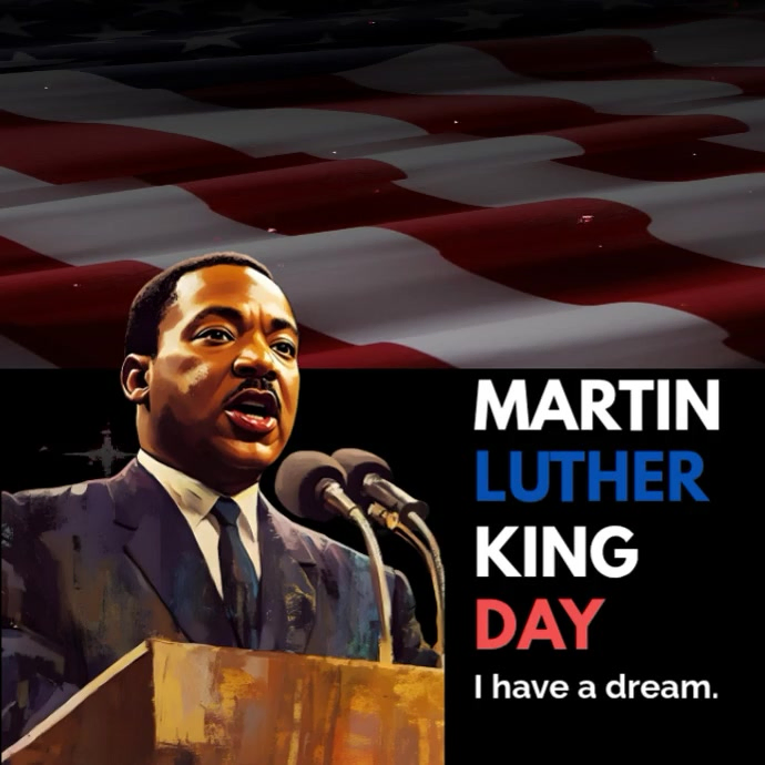 Black Modern & Minimal Mlk Day I Have A Dream Celebration Instagram ...