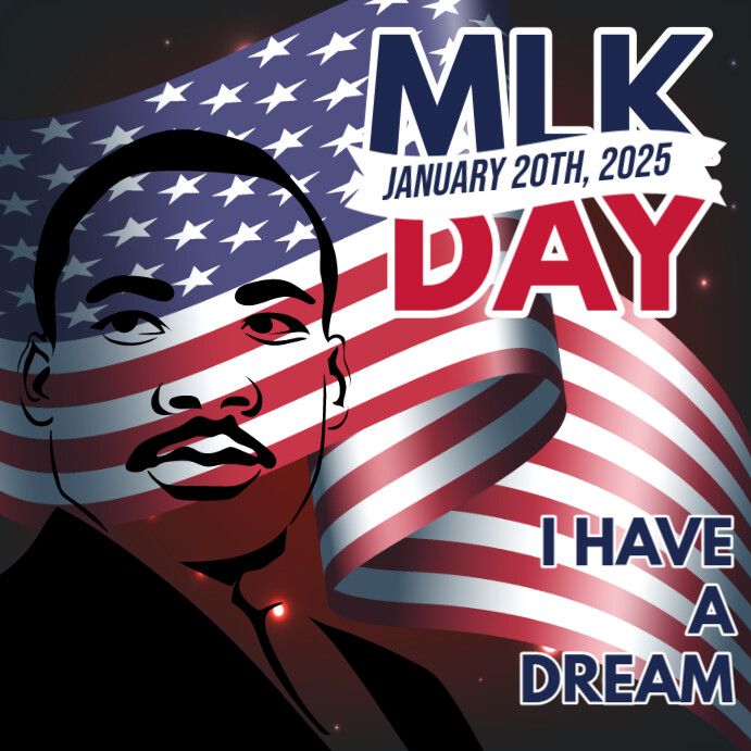 Black Modern & Minimal Mlk Day Pos Instagram Template | PosterMyWall