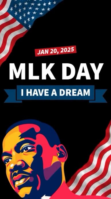 Copy of Black Modern & Minimal Mlk Day Reel Instagram | PosterMyWall