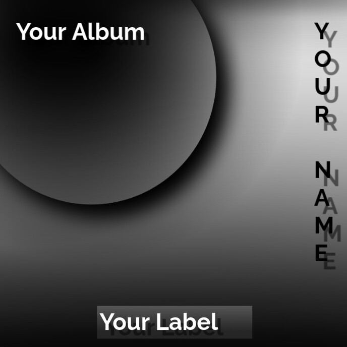 Copy of Black Modern & Minimal Monochrome Design Album Cover Album ...