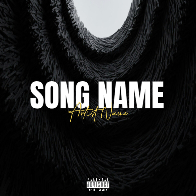 Plantilla de Black Modern & Minimal Music Album Cover Album Cover ...