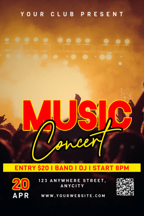 Copy of Black Modern & Minimal Music Concert Poster | PosterMyWall