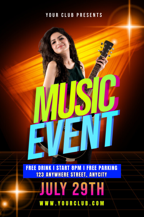 Copy of Black Modern & Minimal Music Event Poster | PosterMyWall