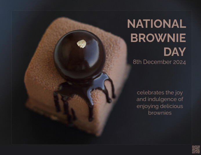 Copy of Black Modern & Minimal National Brownie Day Flyer (us Letter ...