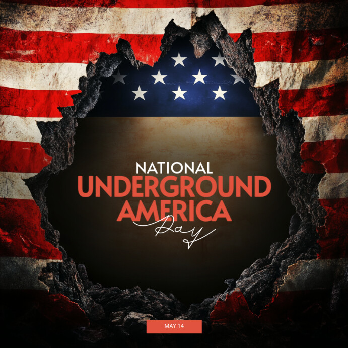 Black Modern & Minimal National Underground America Day Instagram Post ...