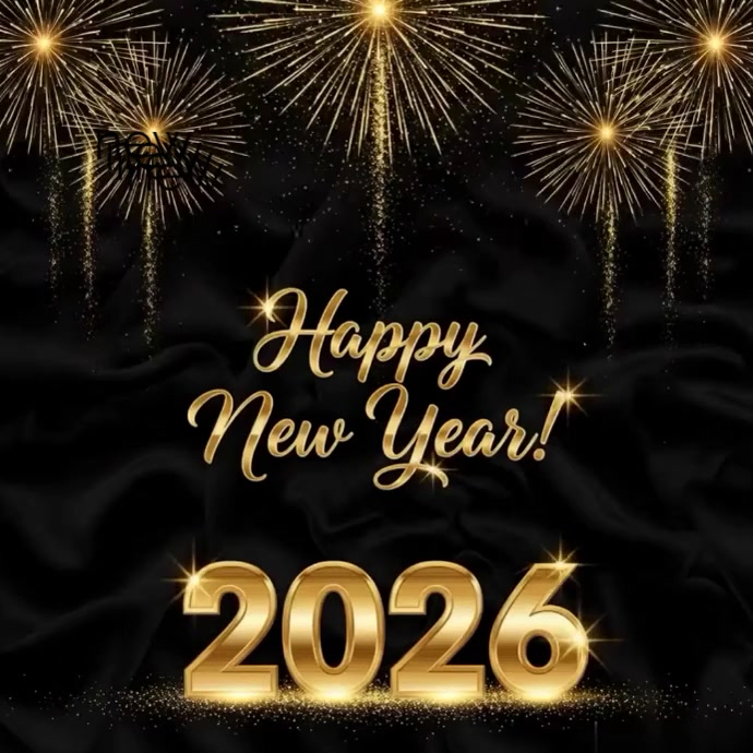 Plantilla de Black Modern & Minimal New Year 2026 Instagram Post | PosterMyWall