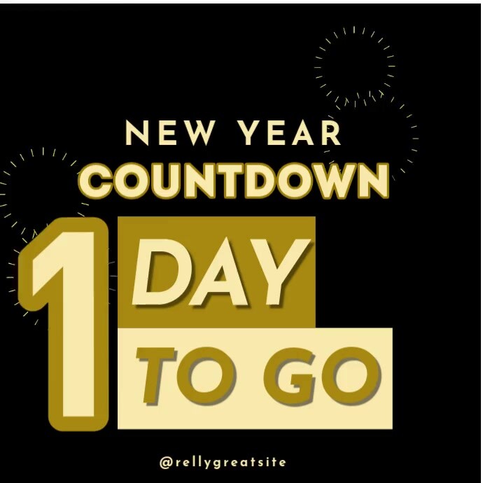 Black Modern & Minimal New Year Countdown Animation Instagram Post ...