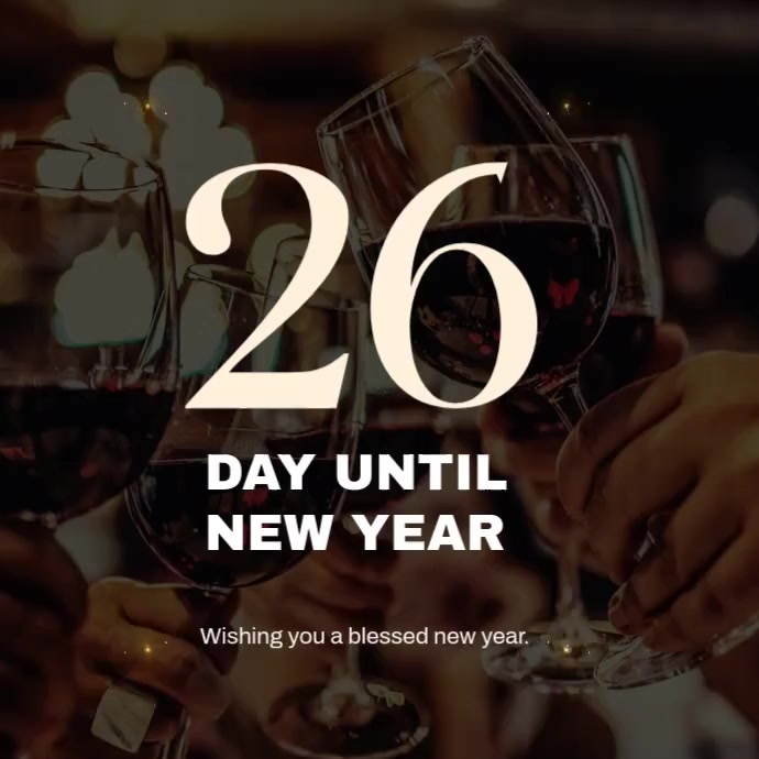 Copy of Black Modern & Minimal New Year Countdown Template Instagram ...