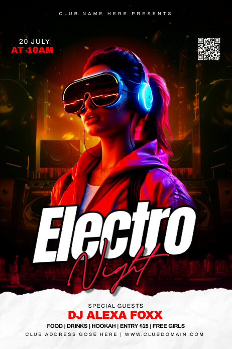 Black Modern & Minimal Party Flyer Poster Template | PosterMyWall