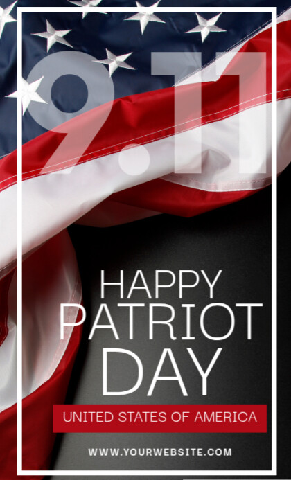 Black Modern & Minimal Patriot Day Legal As Template | PosterMyWall