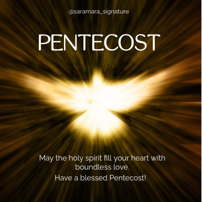 Copy of Black Modern & Minimal Pentecost Message Instagram Post ...