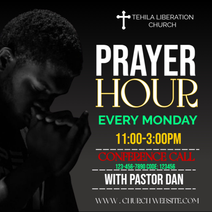 Copy of Black Modern & Minimal Prayer Line Instagram Post | PosterMyWall