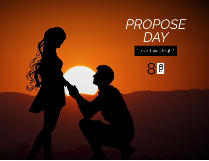 Black Modern & Minimal Propose Day Flyer (us Letter) Template ...