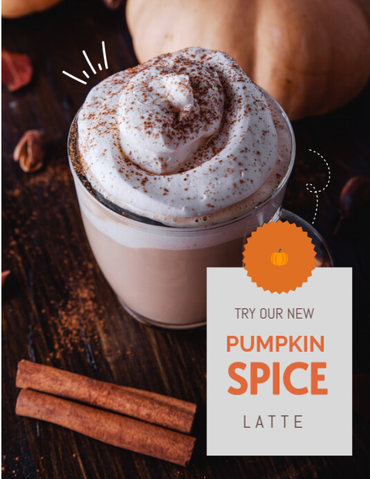 Copy of Black Modern & Minimal Pumpkin Spice Flyer (us Letter ...