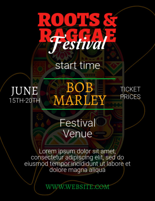 Copy of Black Modern & Minimal Raggae Flyer | PosterMyWall