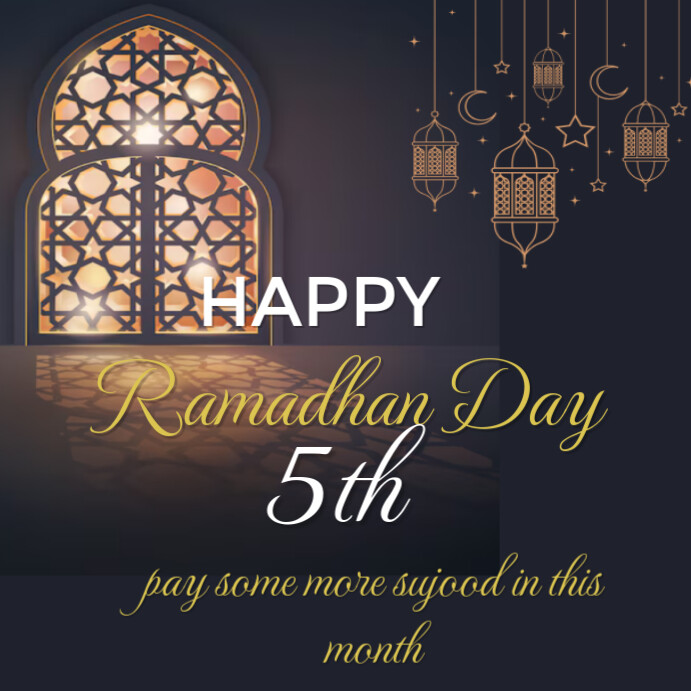 Plantilla de Black Modern & Minimal Ramadhan Day Instagram Post ...