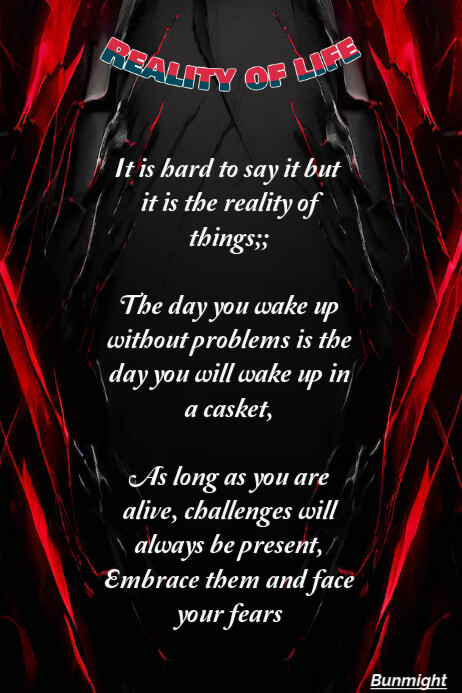 Black Modern & Minimal Reality Poster Template | PosterMyWall