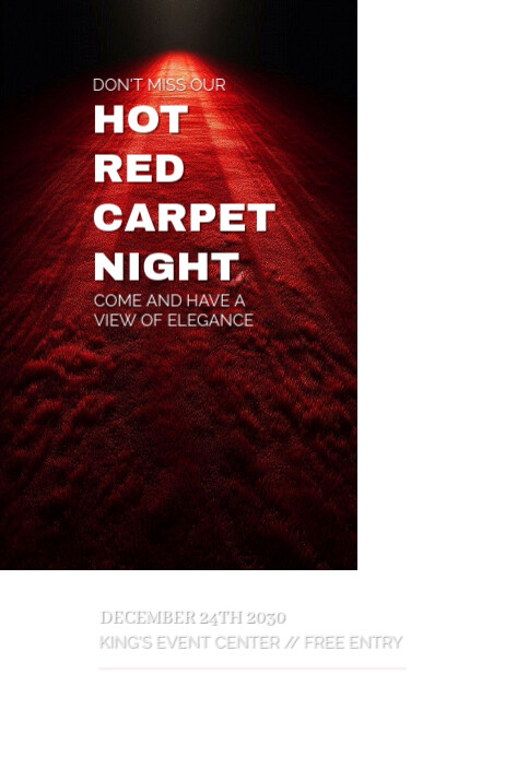Modèle Black Modern & Minimal Red Carpet Poster | PosterMyWall