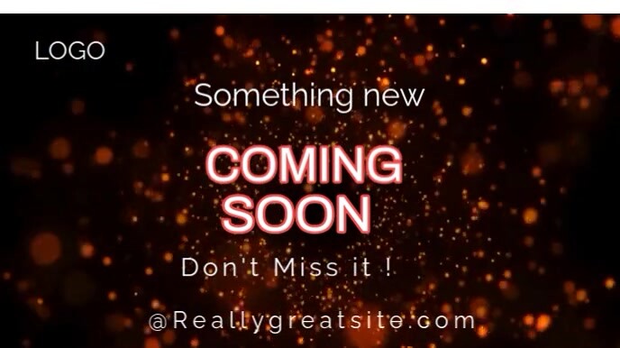 Black Modern & Minimal Red Coming Soon Video Template Digital Display ...