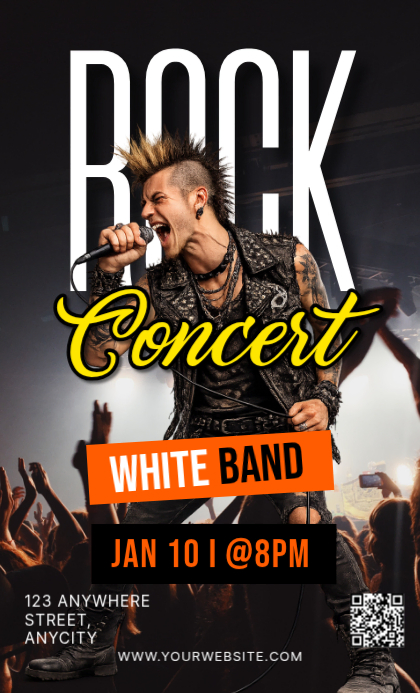 Black Modern & Minimal Rock Concert Legal As Template | PosterMyWall