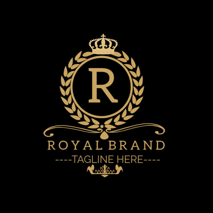 Copy of Black Modern & Minimal Royal Brand Logo Design Template Logo ...
