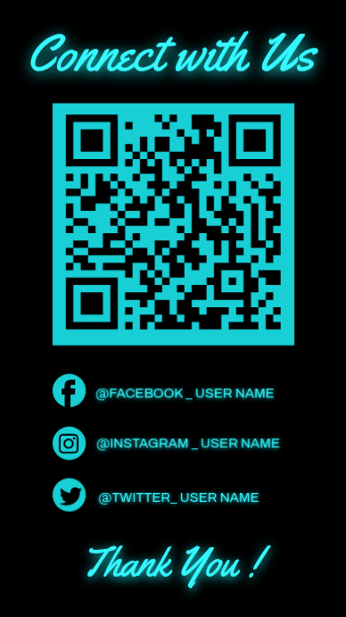 Plantilla de Black Modern & Minimal Scan And Connect With Us Instagram ...