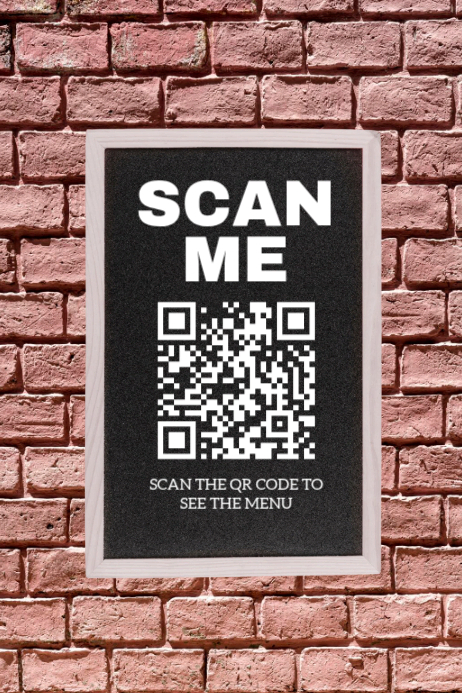 Black Modern & Minimal Scan Me Poster Template | PosterMyWall