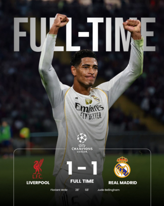 Copy of Black Modern & Minimal Soccer Full Time Score Instagram ...