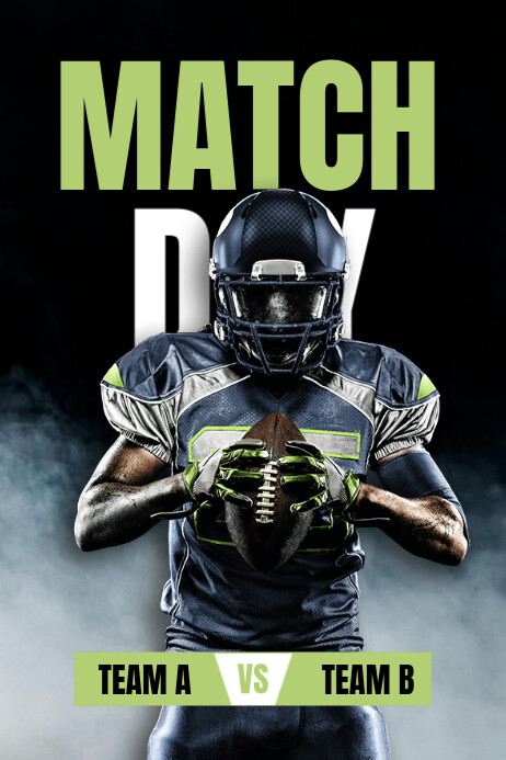 Copy of Black Modern & Minimal Sports Matchday Poster | PosterMyWall