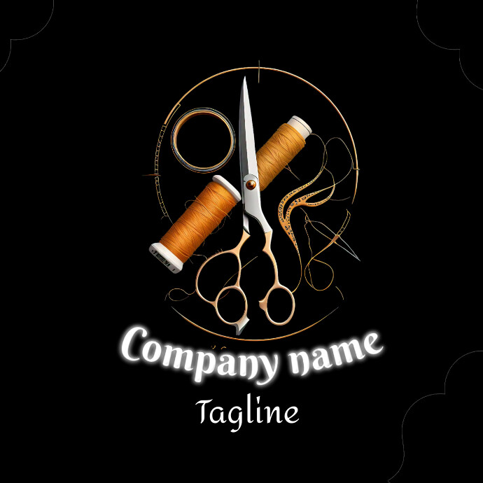 Copy of Black Modern & Minimal Tailoring Logo Logo | PosterMyWall