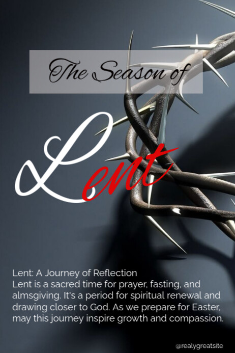 Copy of Black Modern & Minimal The Season Of Lent Poster | PosterMyWall