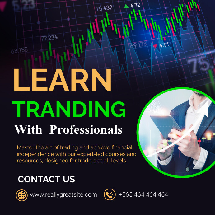 Black Modern & Minimal Trading Instagram Post Template | PosterMyWall