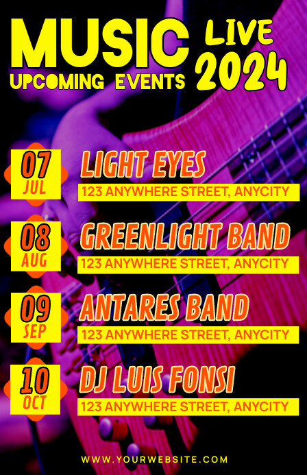 Modello Black Modern & Minimal Upcoming Event Tabloid | PosterMyWall