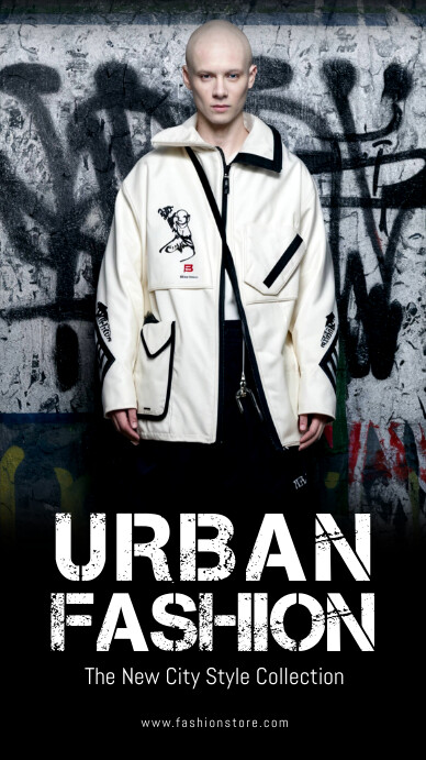 Copy of Black Modern & Minimal Urban Fashion Sale Ins | PosterMyWall