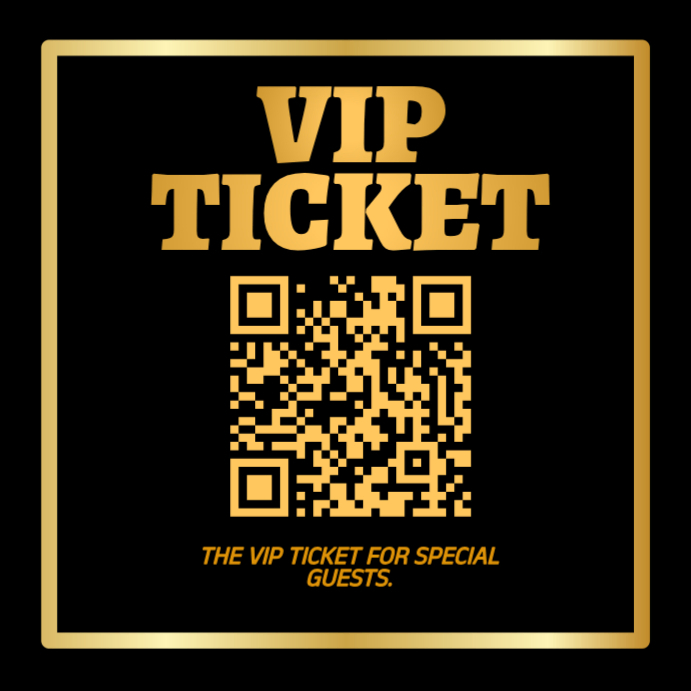 Black Modern & Minimal Vip Tickets Scan Instagram Post Template ...