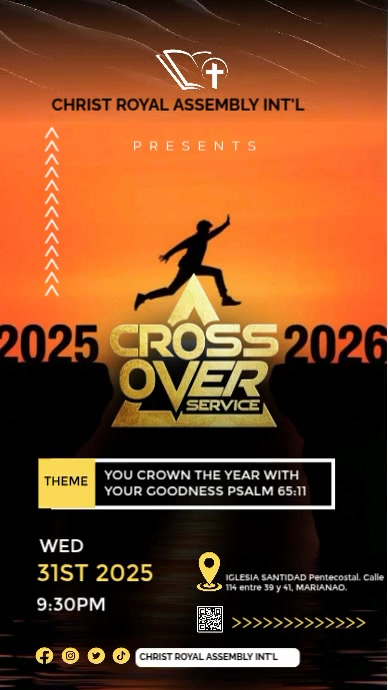 Copy of Black Modern & Minimal Watch Night Service 31st Night Instagram ...