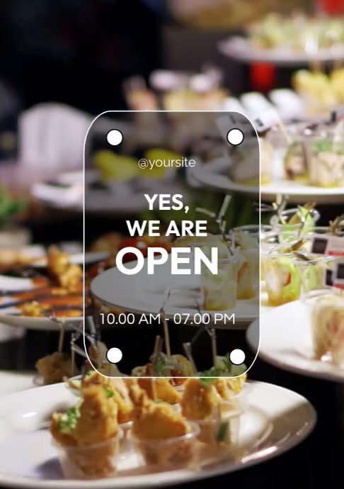 Black Modern & Minimal We Are Open A4 Template | PosterMyWall