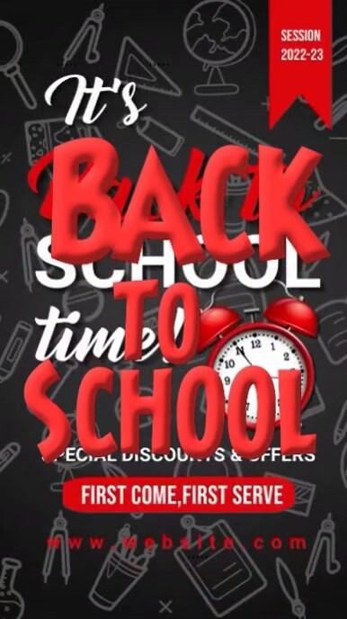 Copy of Black Modern & Minimal Welcome Back To School Instagram Reel ...