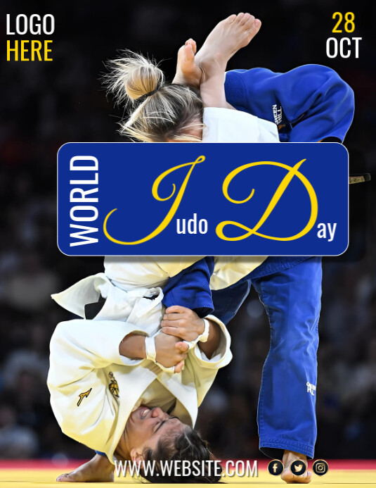 Black Modern & Minimal World Judo Day Flyer (us Letter) Template ...