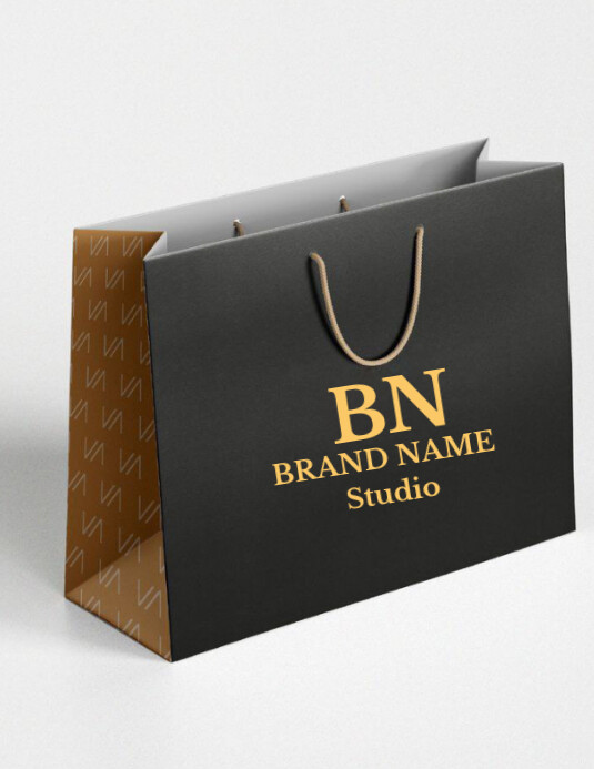 Black Modern & Minimal Paper Bag Mockup Flyer (us Letter) Template ...